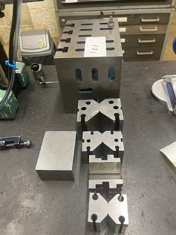 Metal Cube and Setting Blocks - 1st Machinery