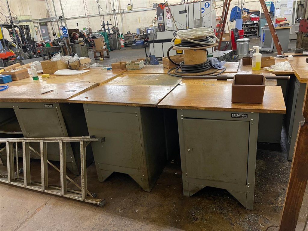 Quantity of 10 Senator Metal Cabinets with Wooden Tops. - 1st Machinery