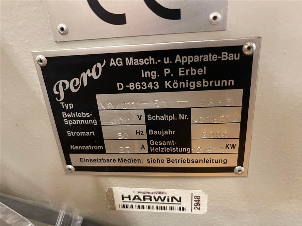 Used PERO Model VO / 011 – EX – 6633 Parts washing machine (2006) - 1st ...