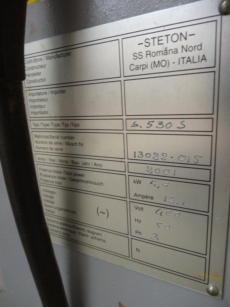 Steton S-530 Thickness Planer - Year 2001 - 1st Machinery