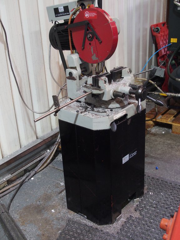 SIP 12” Industrial “ pull down,” circular saw on pedestal with built in ...