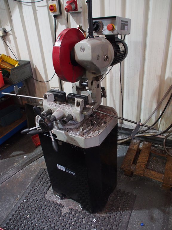 SIP 12” Industrial “ pull down,” circular saw on pedestal with built in ...