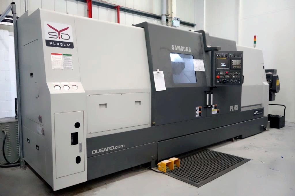 SAMSUNG PL45 LM 3 Axis CNC Lathe (2013) - Only 75 Hours Run Time - 1st ...