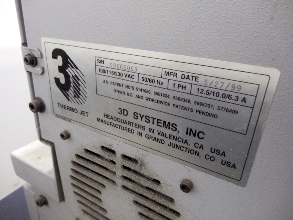 ThermoJet 3D Printer (1999) - 1st Machinery